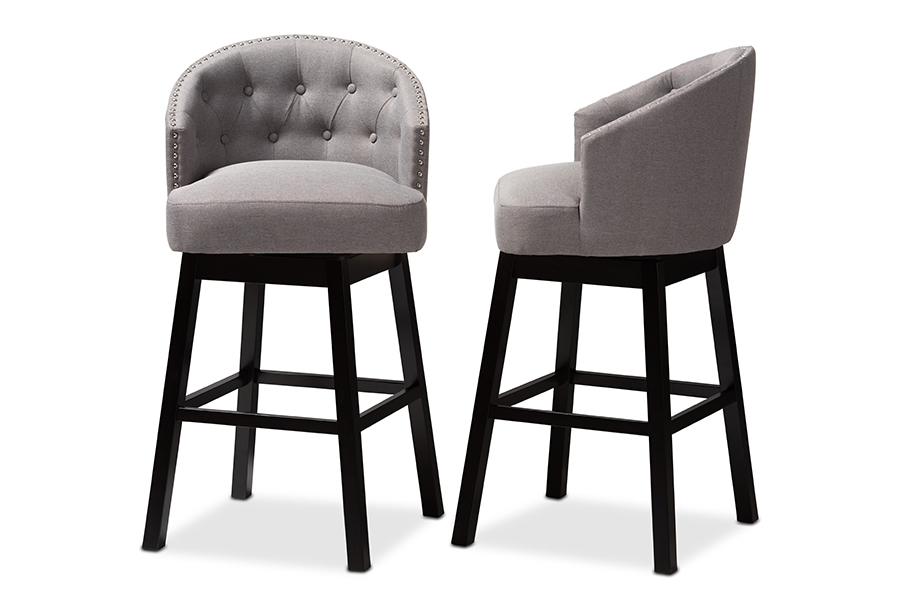 WoW | Baxton Studio Traditional Theron Series Bar Stools | Enhance Your ...